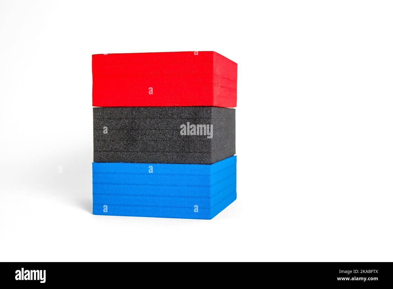 polystyrene forms in colors of the french flag Stock Photo - Alamy
