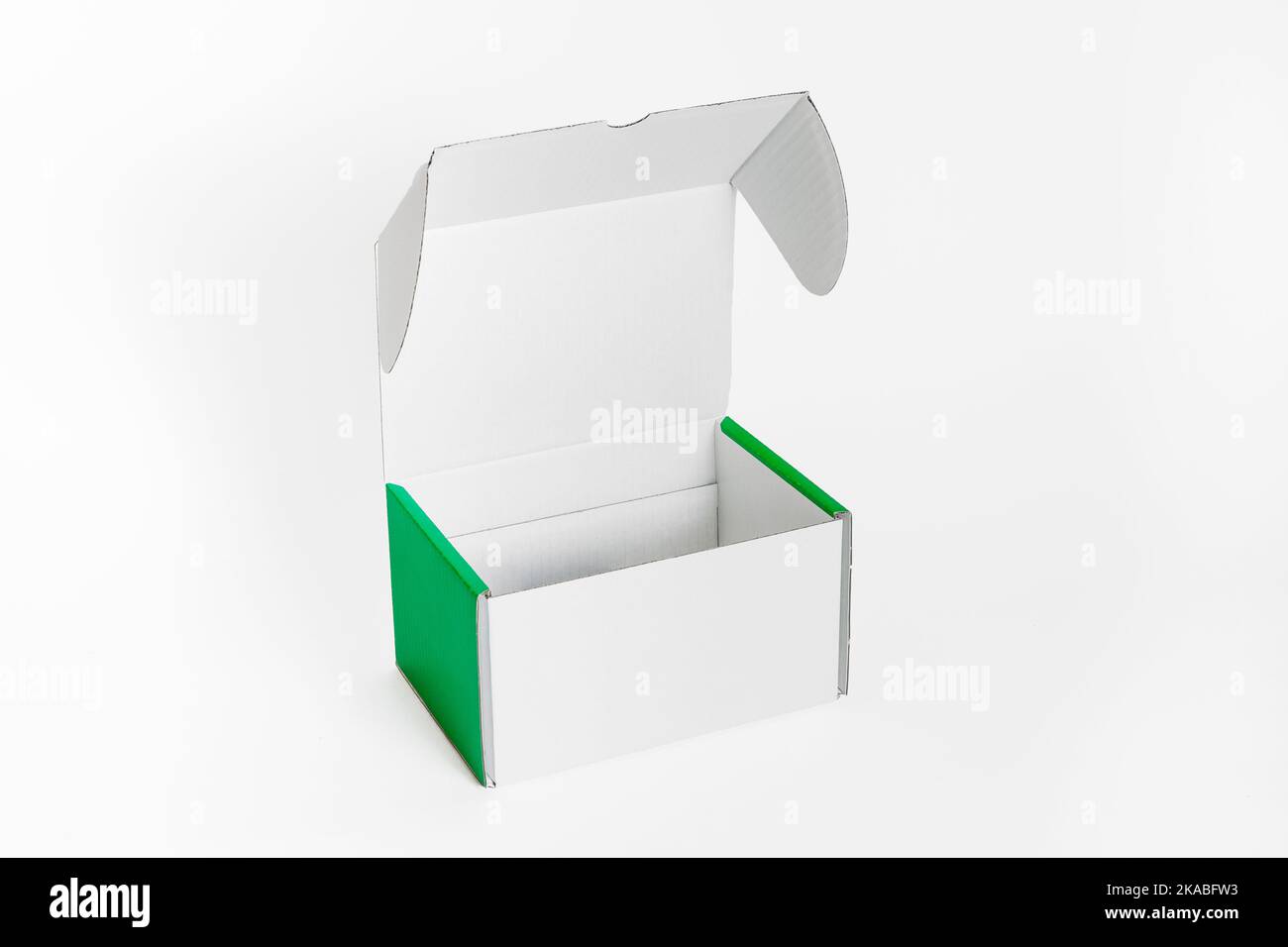 empty white box isolated on white Stock Photo - Alamy