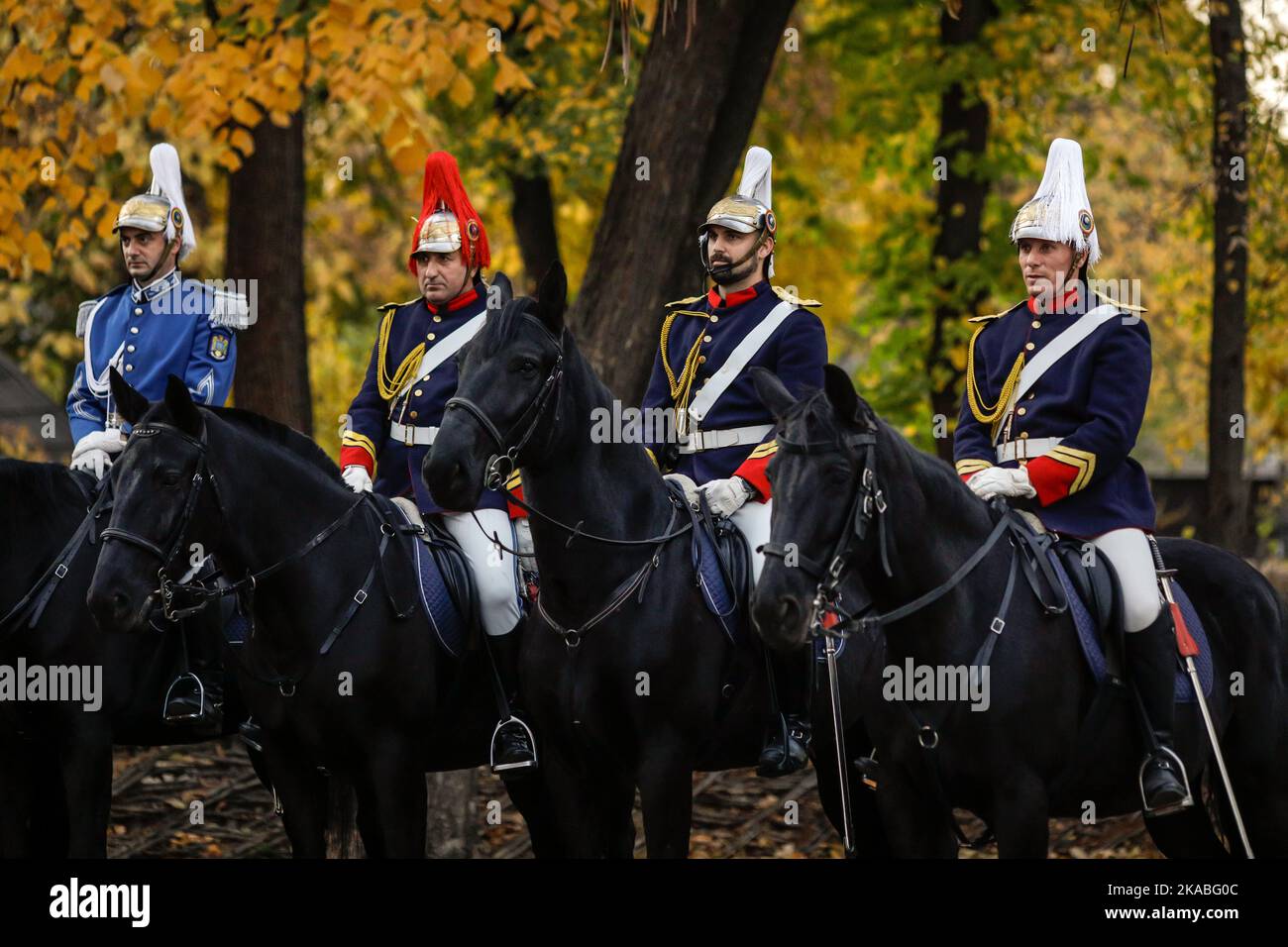 Bucharest, Romania - November 1, 2022: Mounted Romanian Jandarmi (horse ...
