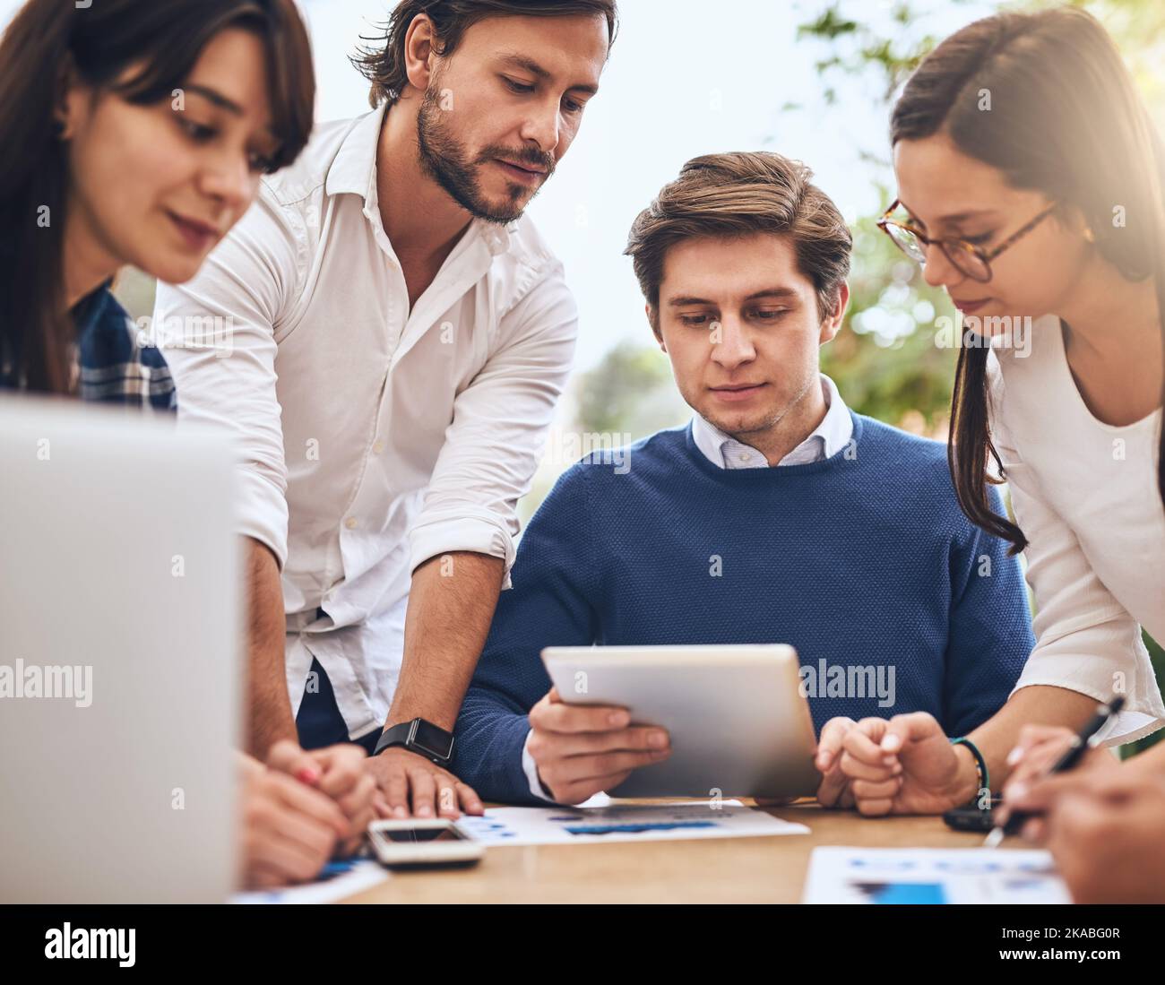 Group task young people hi-res stock photography and images - Alamy