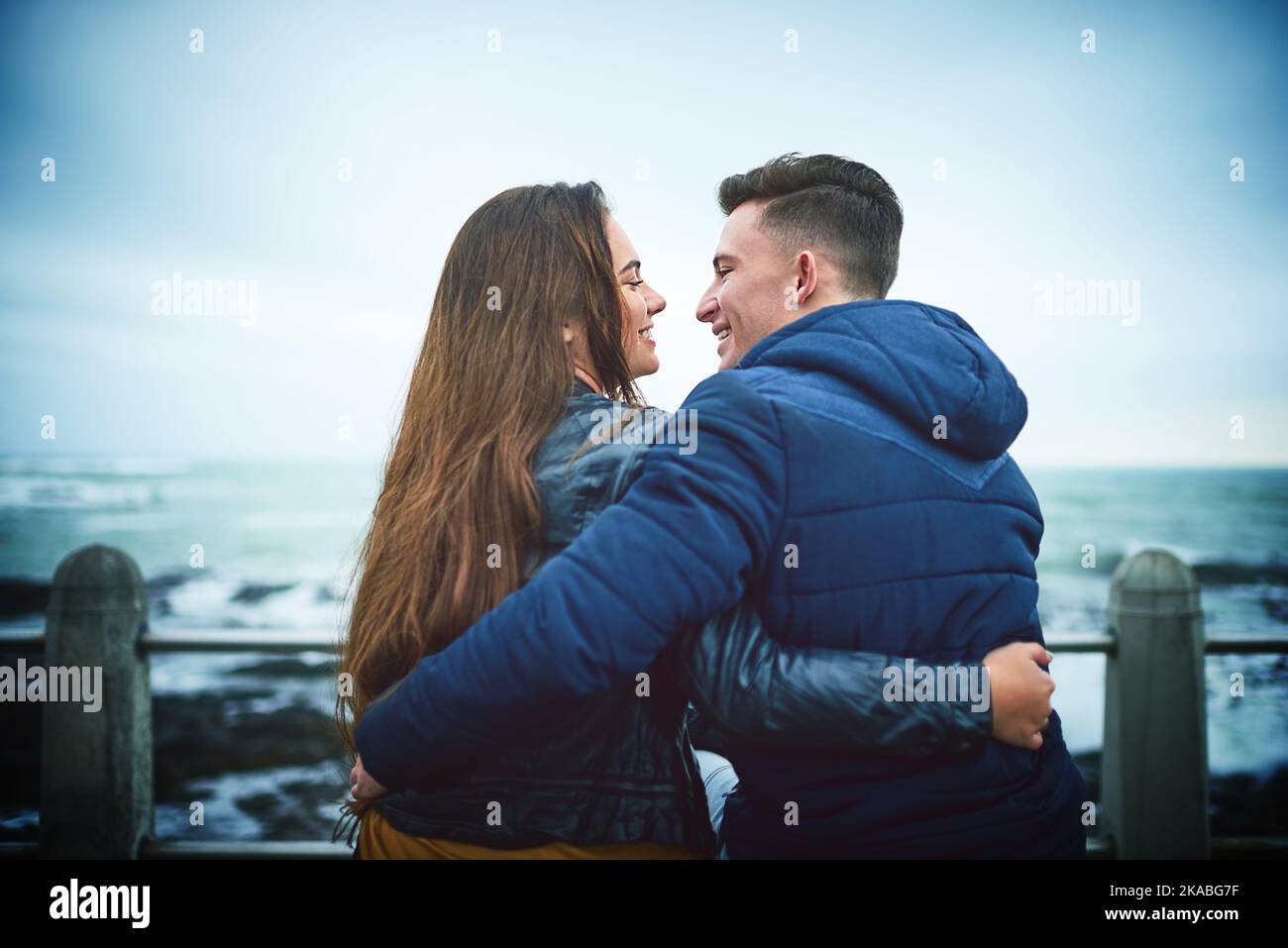 I love spending time with you. a happy young couple spending a romantic ...
