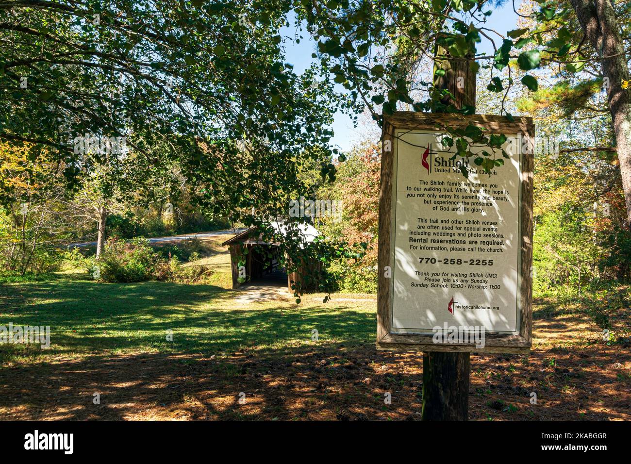 Shiloh walking trail covered bridge hi-res stock photography and images ...
