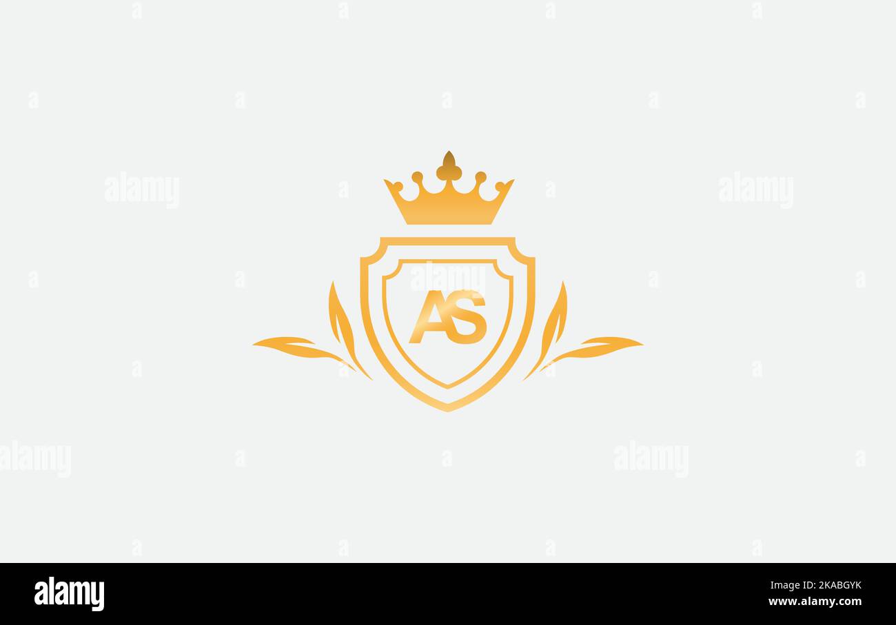 Shield With Crown Icon And Royal Luxury Crown Monogram Symbol King