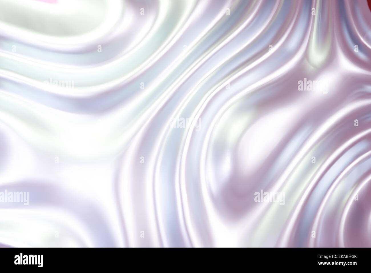 Silver liquid molten metal abstract wavy background with reflects Stock ...