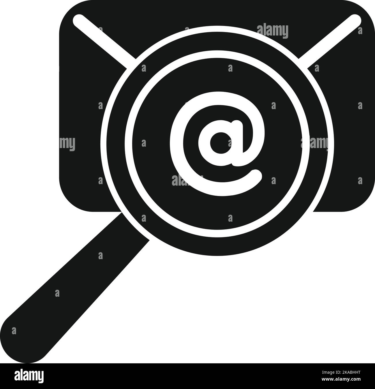 Search mail icon simple vector. Phone help. Personal desk Stock Vector ...