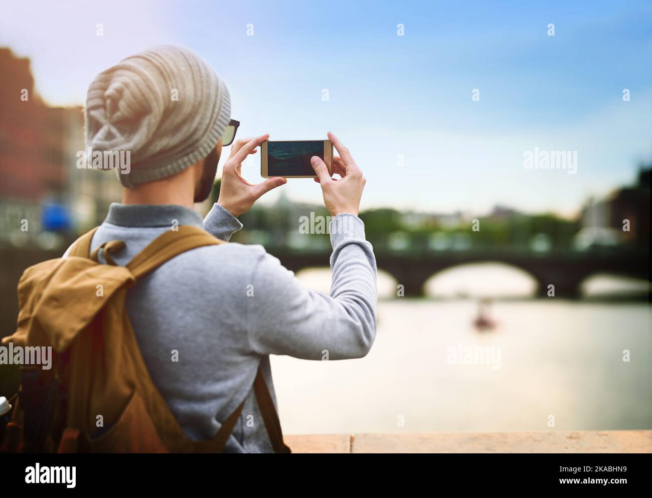 Its all about the memories you collect along the way. a young man using ...