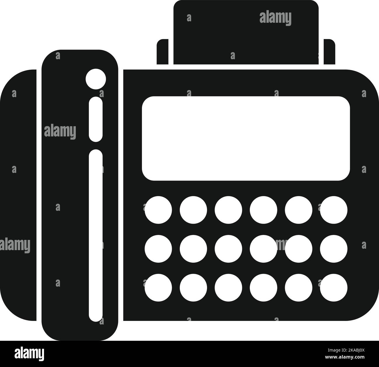 Fax phone icon simple vector. Service support. Work online Stock Vector ...