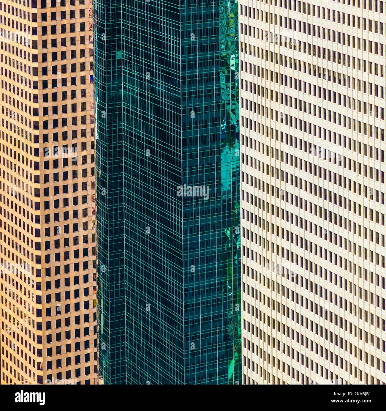 aerial of modern buildings in downtown Houston in daytime Stock Photo ...