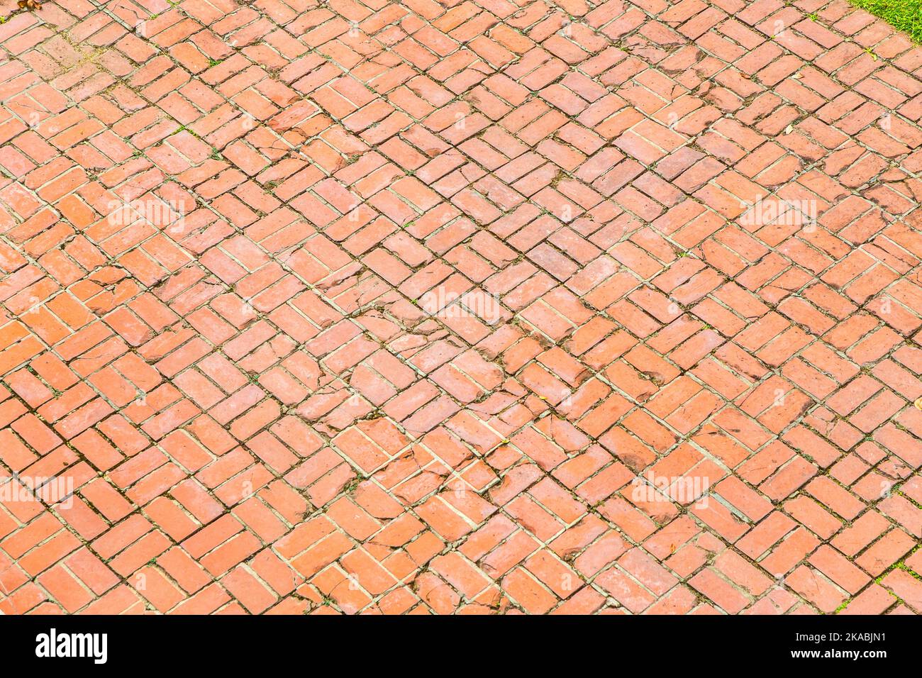 old brick floor of an american plantation house Stock Photo - Alamy