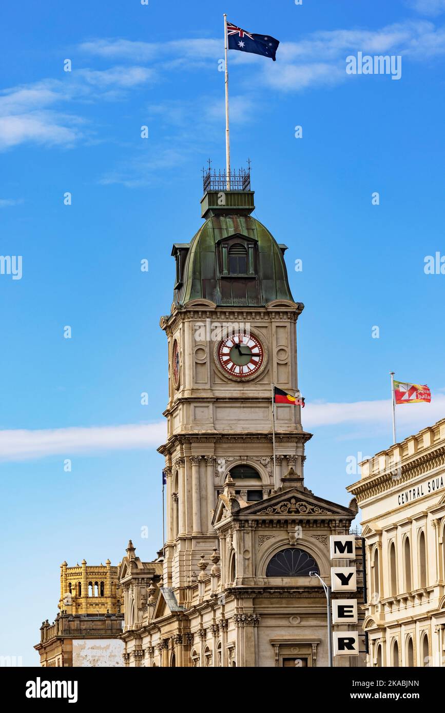Ballarat Australia / Exterior view of the circa 1872 Ballarat Town Hall ...