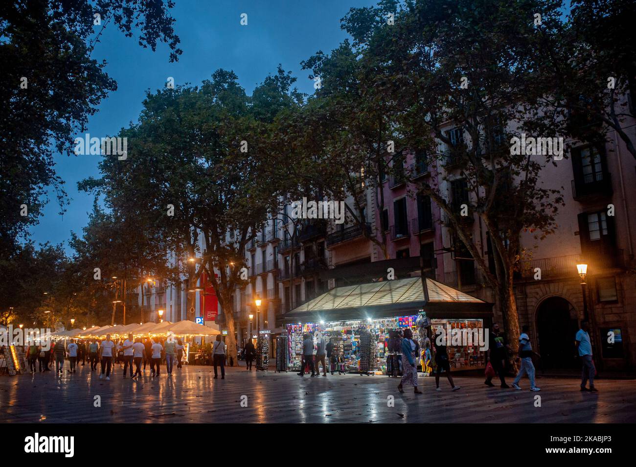 La Rambla in Barcelona Stock Photo - Alamy