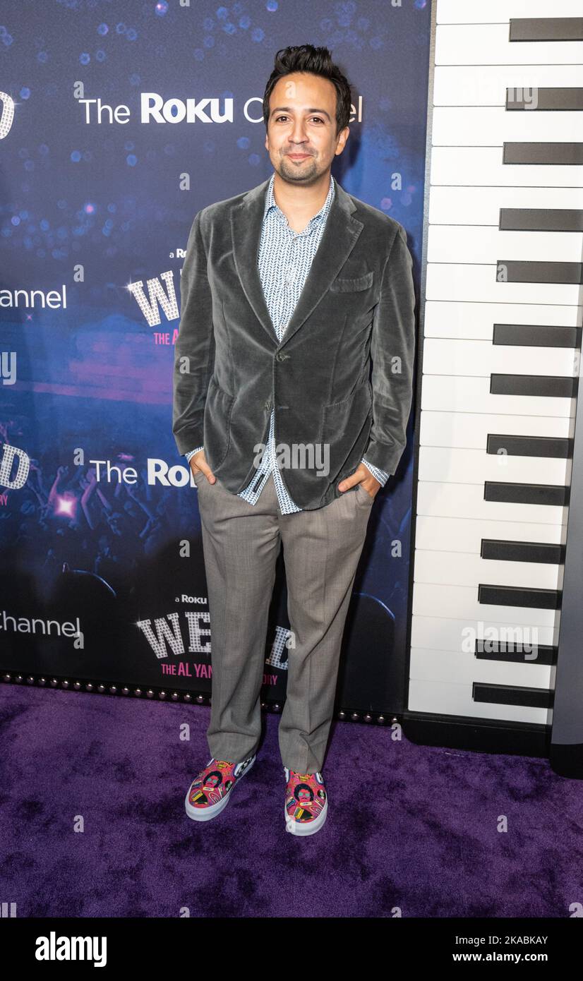 Lin Manuel Miranda attends New York premiere of Roku originals - Weird ...