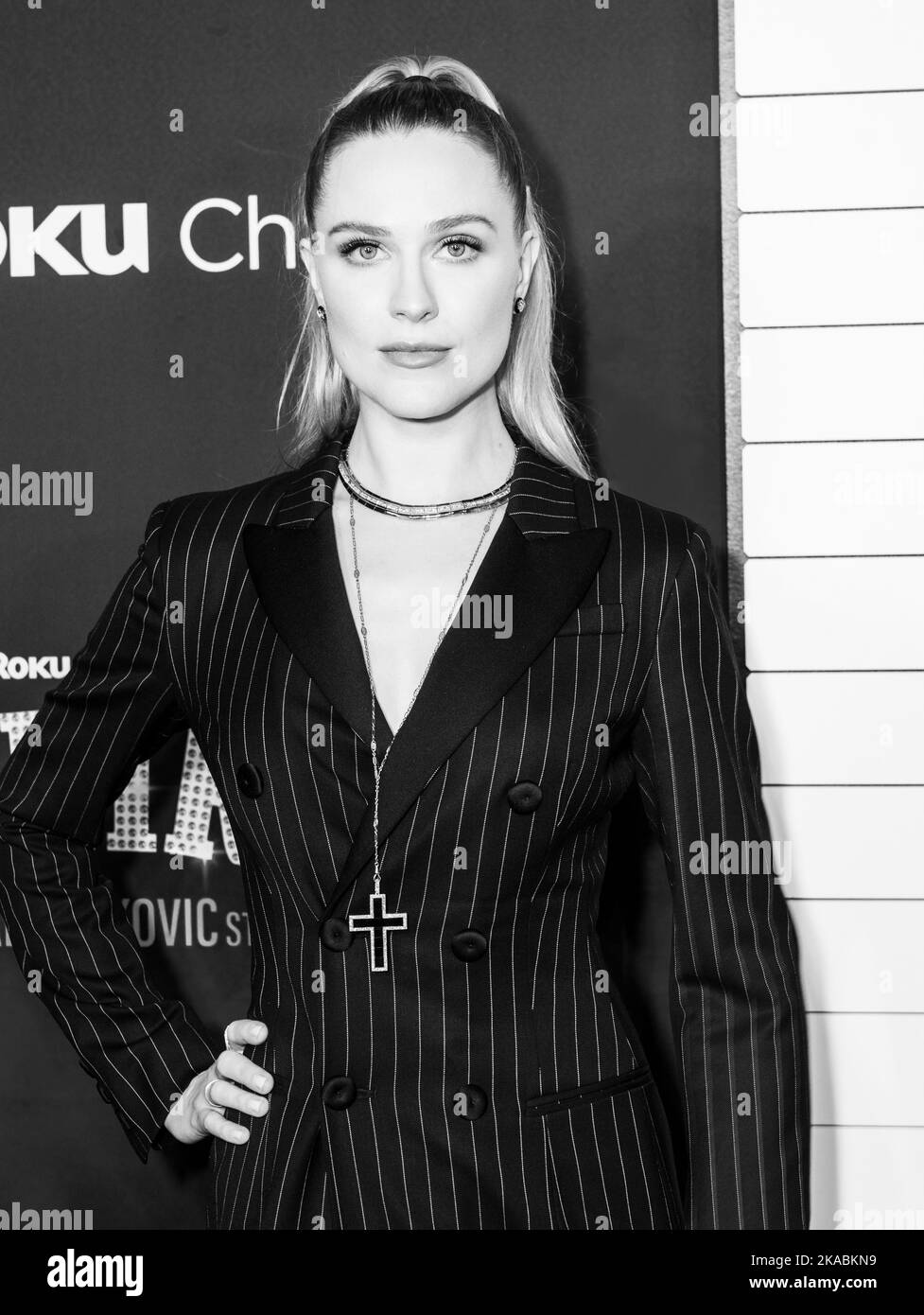 Evan rachel wood wearing dress Black and White Stock Photos & Images ...