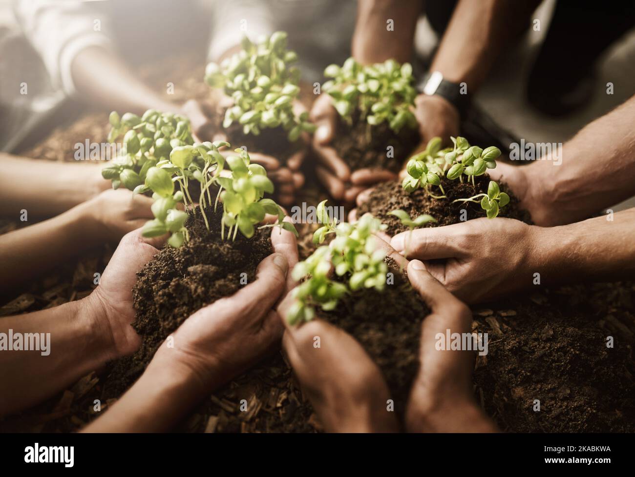 Respect nature and shell respect you too. a group of people holding ...