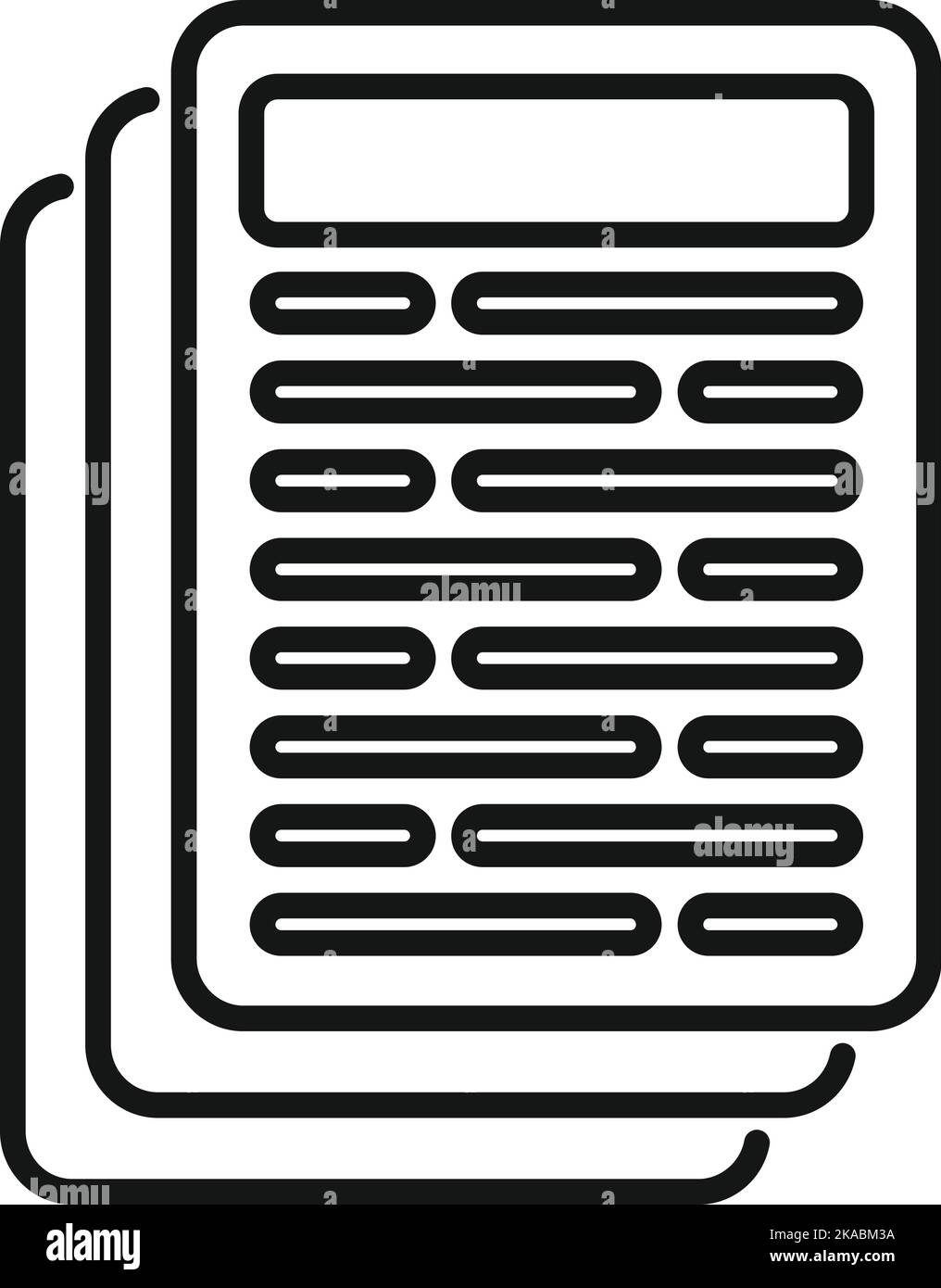 Paper help icon outline vector. Office service. Customer support Stock ...