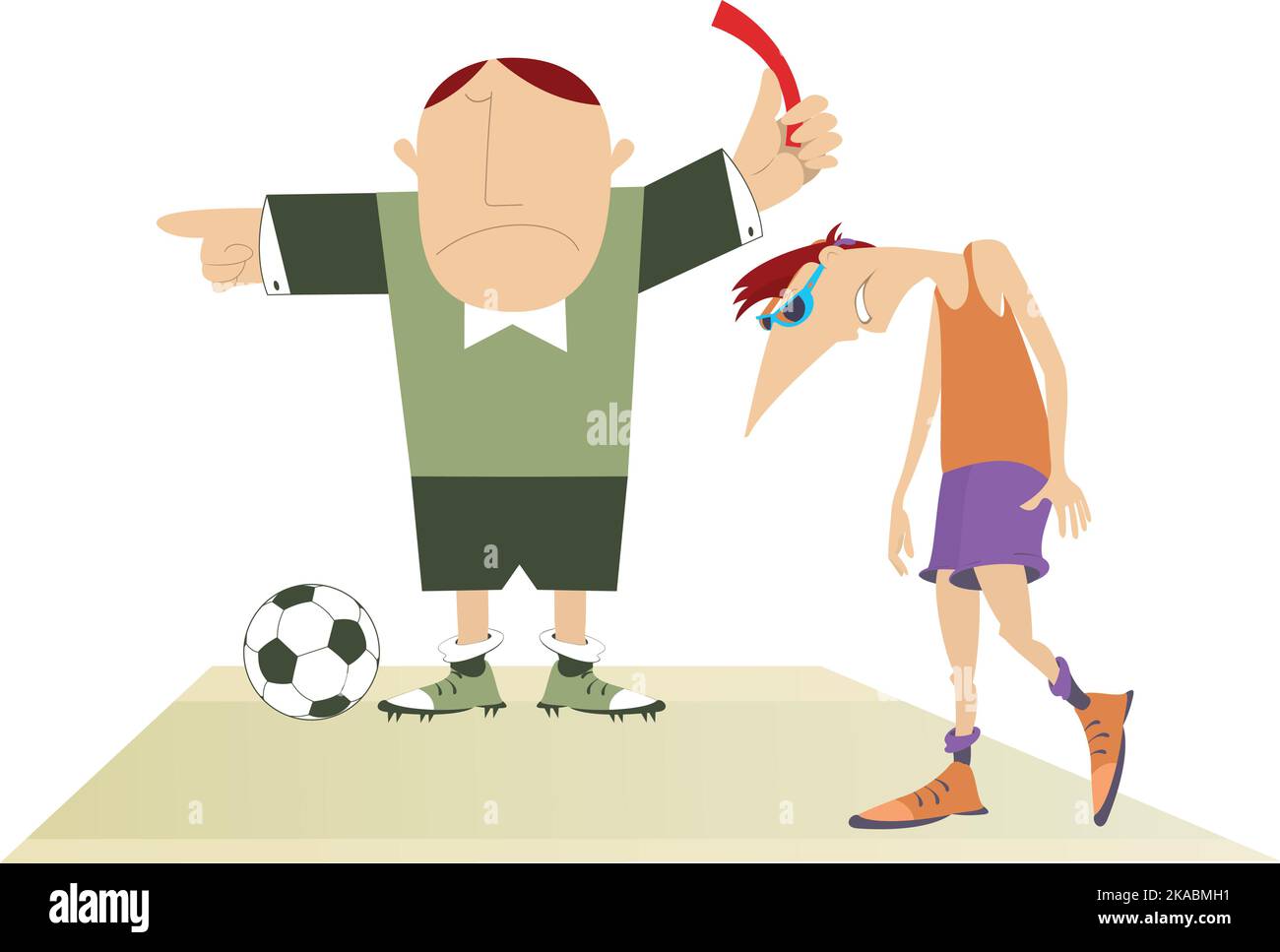 Sending off the field Stock Vector Images - Alamy