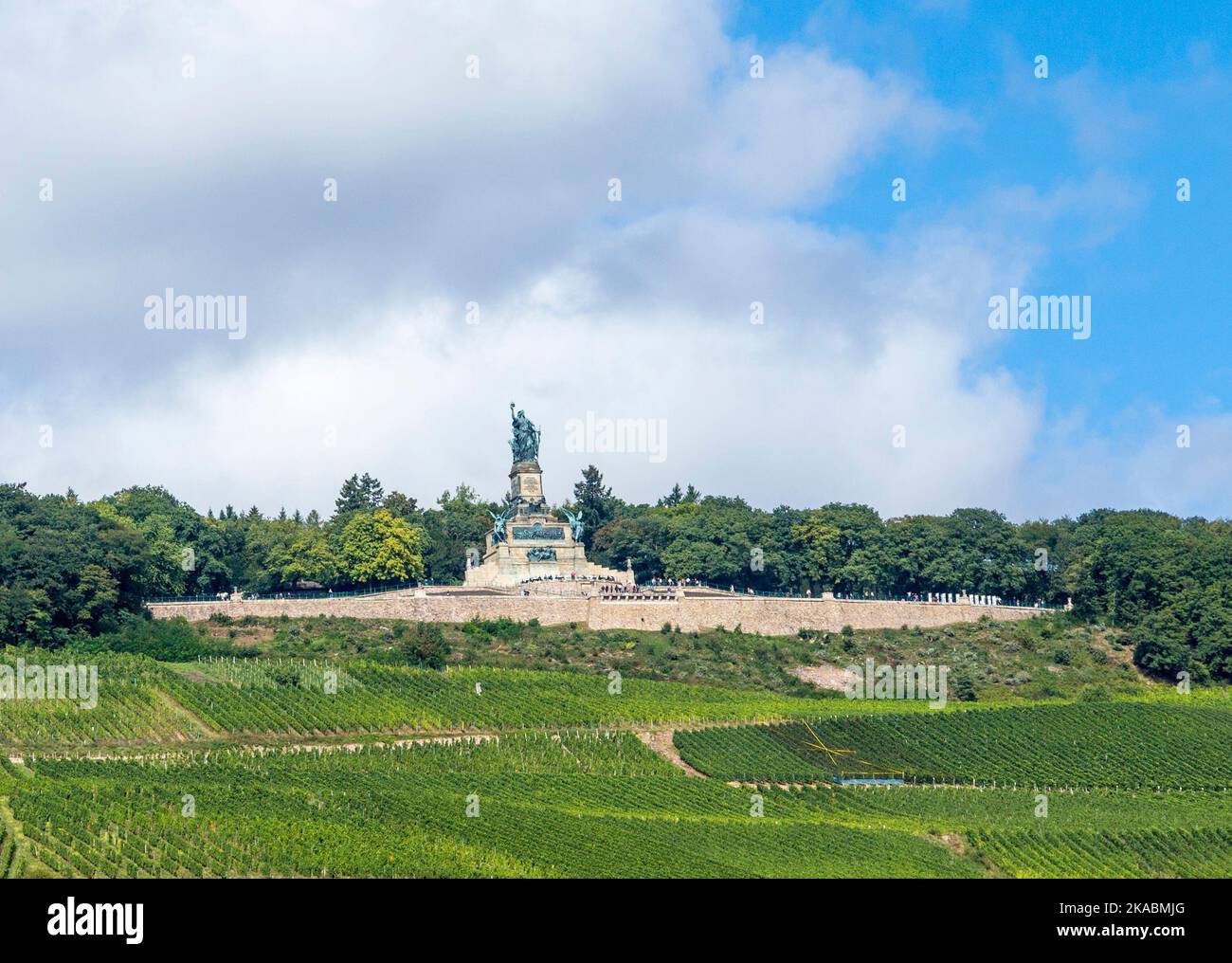 famous Niederwald memorian at River Rhine in Ruedesheim Stock Photo - Alamy