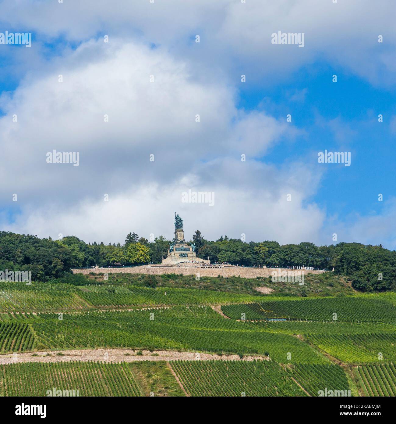 famous Niederwald memorian at River Rhine in Ruedesheim Stock Photo - Alamy