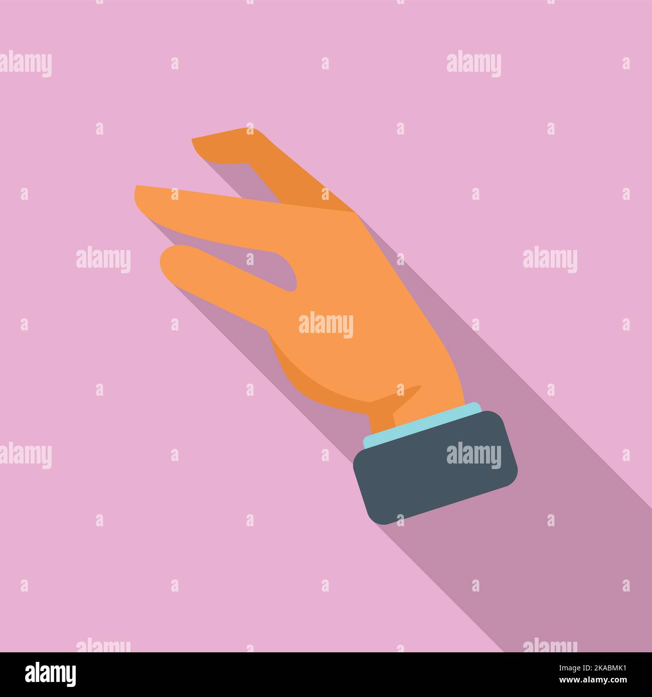 Small gesture icon flat vector. Finger hold. Palm arm Stock Vector ...