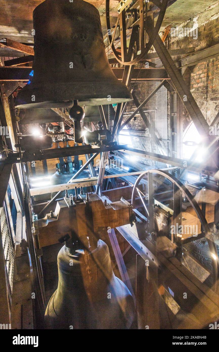 Bell tower of St Peters church, Munich Stock Photo - Alamy