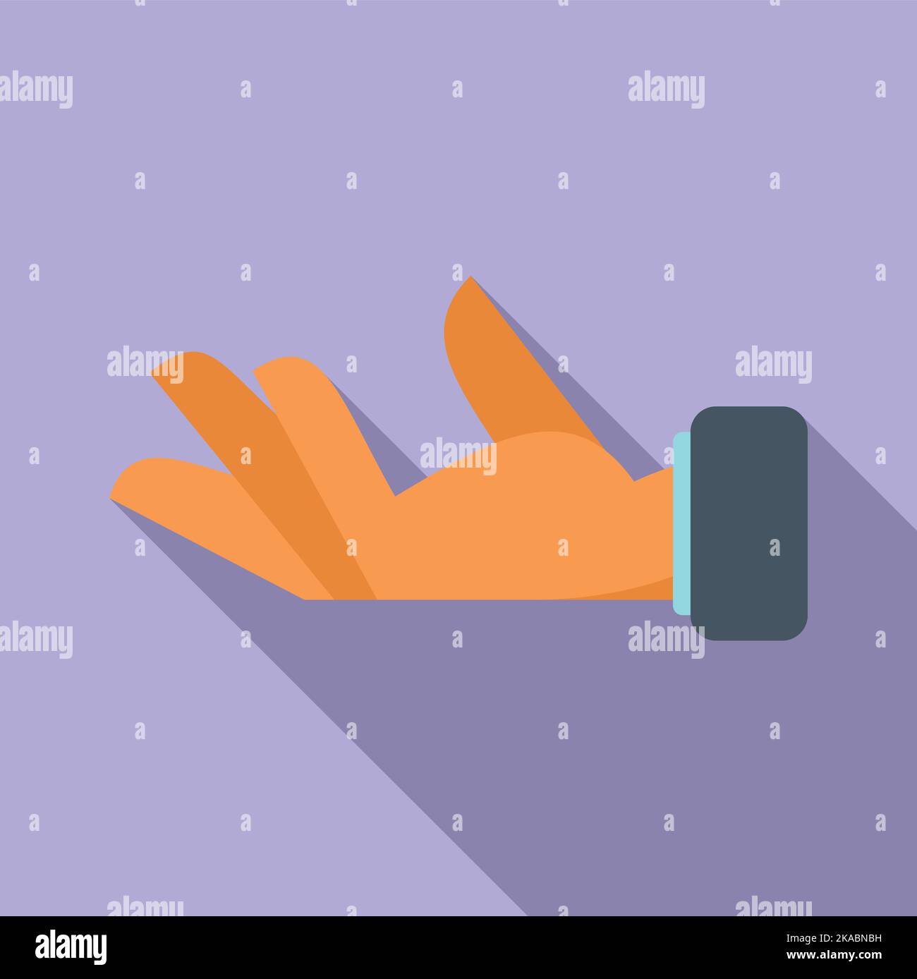 Palm open icon flat vector. Sign pose. Position up Stock Vector Image ...