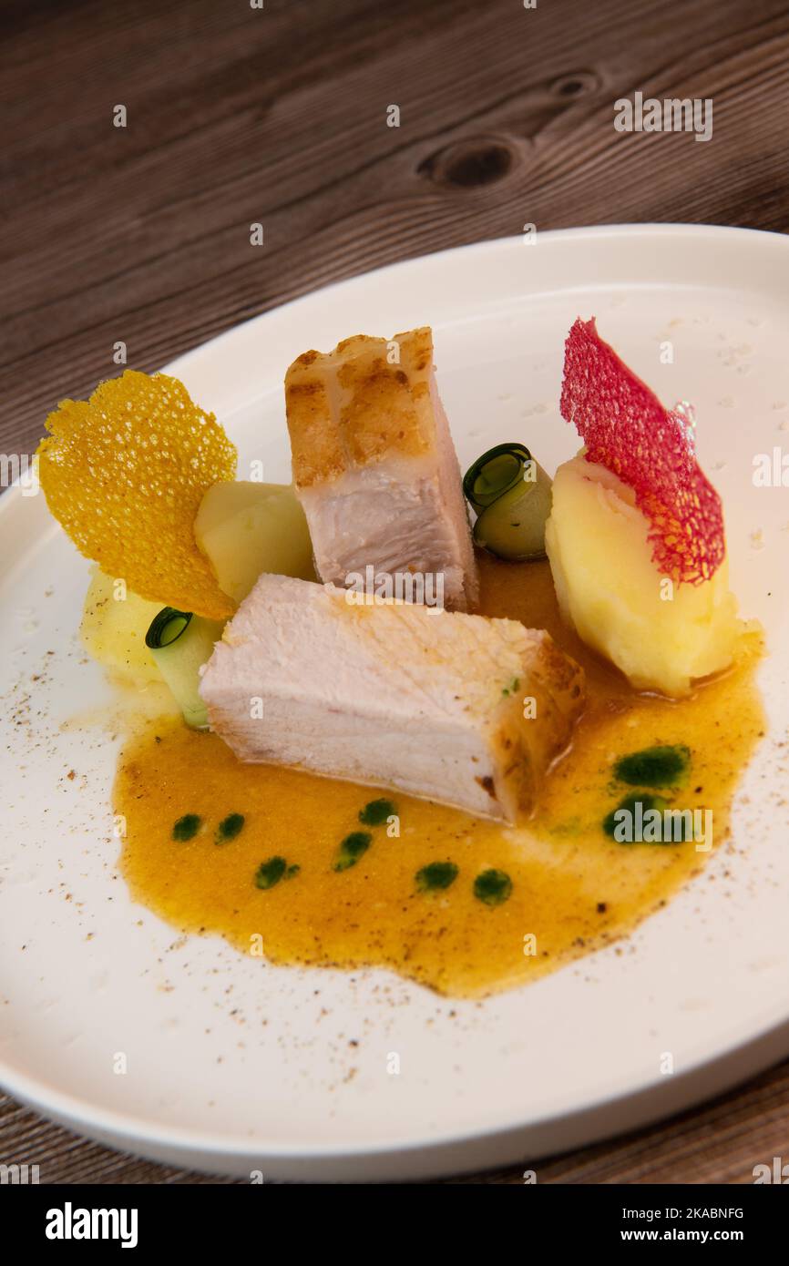 Recipe for Roast Pork Fillet with Mashed Potatoes and Coloured Lace ...