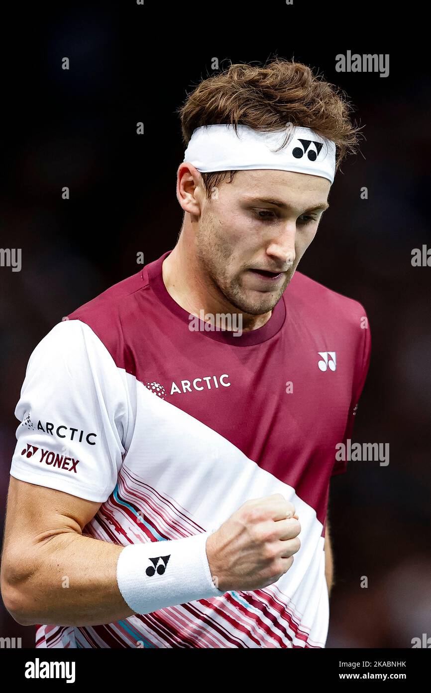 Paris, France - November 01: Casper Ruud of Norway in action against ...