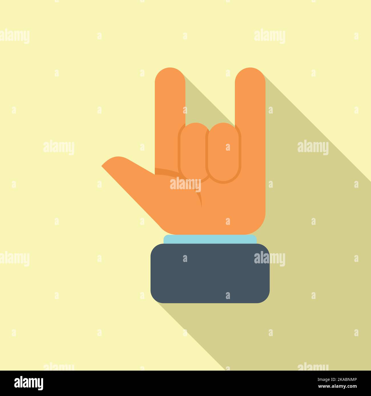 Rock hand icon flat vector. Pose sign. Touch up Stock Vector Image ...