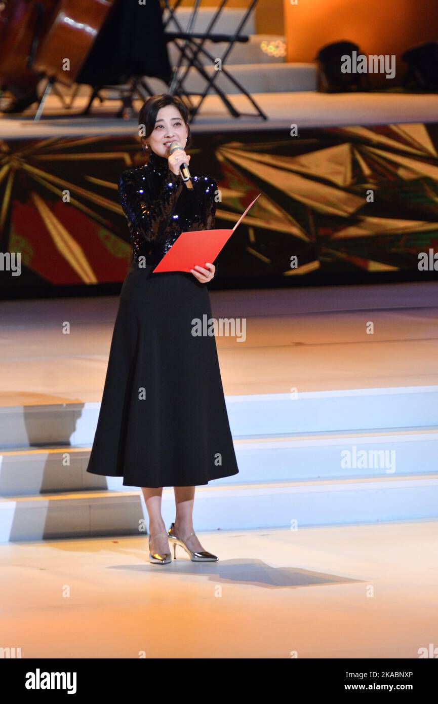 Chinese actress Mei Ting was performing recitations at the 33rd Feitian ...