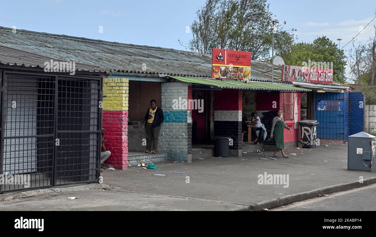 On the streets of Langa Township in Cape Town, South Africa Stock Photo ...