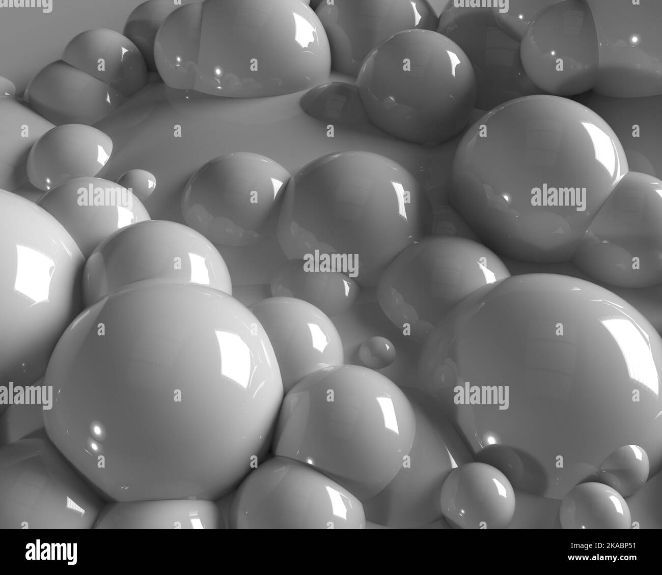 White gray shiny bubbles. Texture. 3d illustration Stock Photo - Alamy
