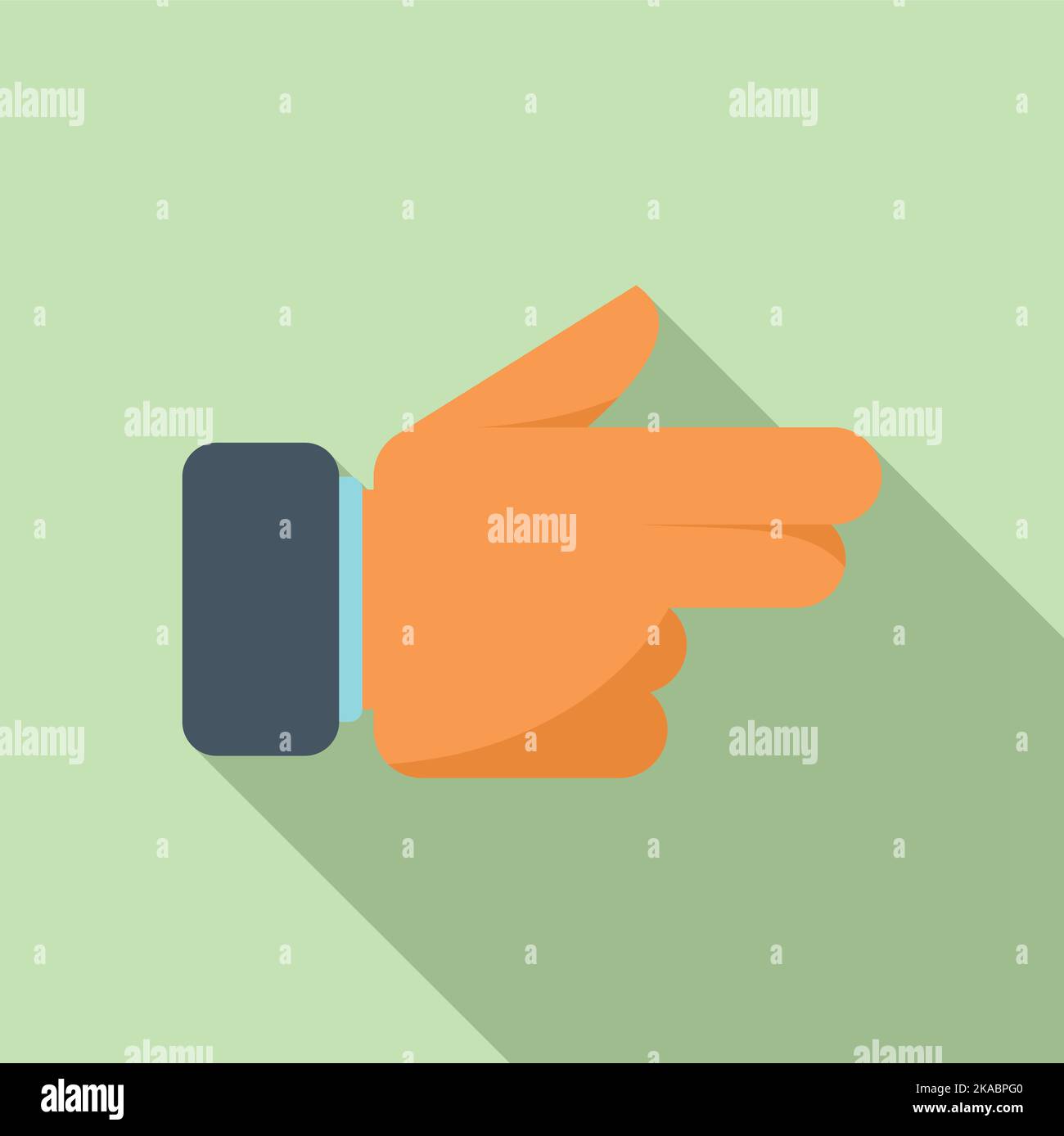 Show hand icon flat vector. Finger gesture. Up point Stock Vector Image ...