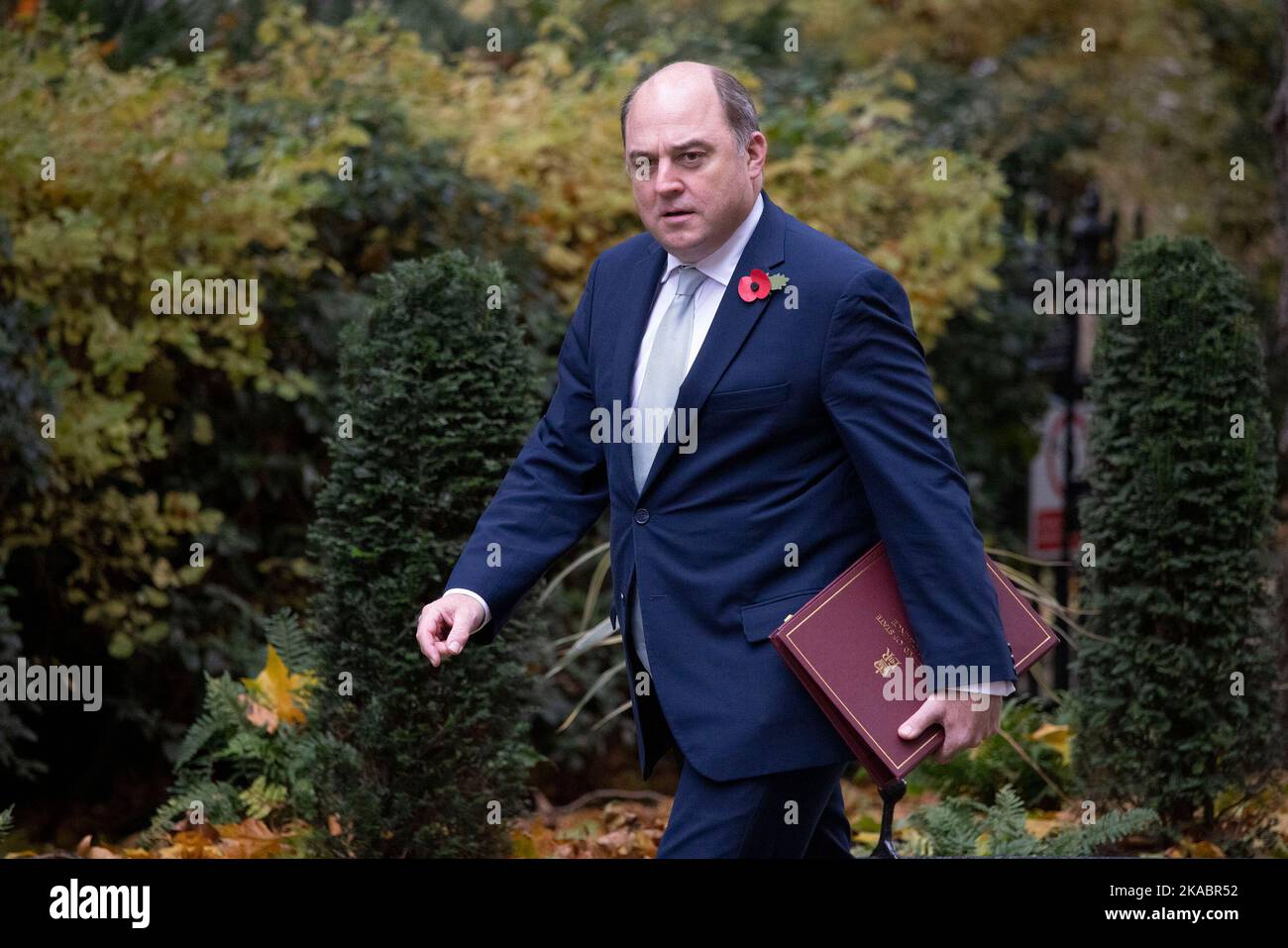 PHOTO:JEFF GILBERT 01st November 2022 Ben Wallace arrives in Downing ...