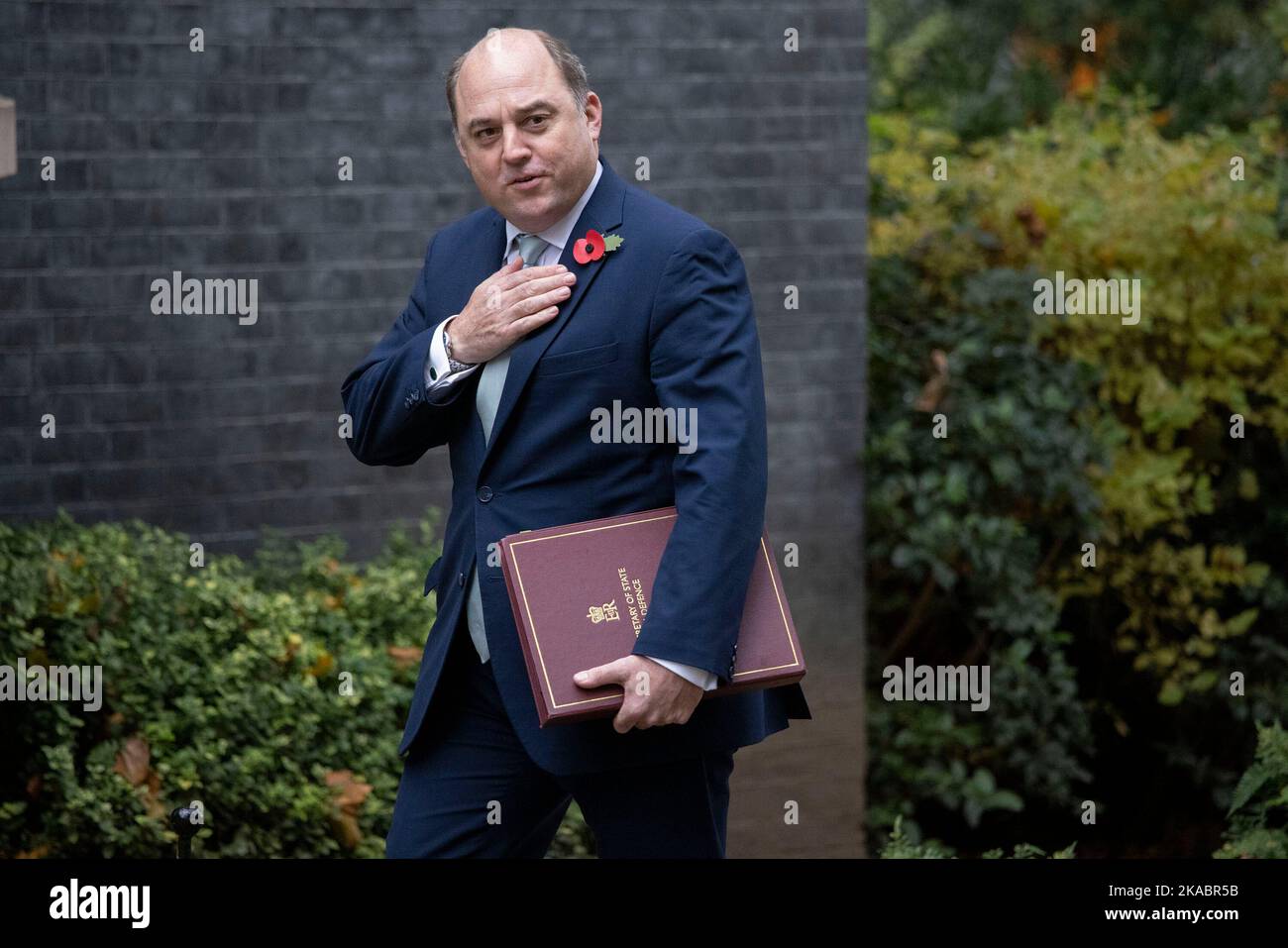 PHOTO:JEFF GILBERT 01st November 2022 Ben Wallace arrives in Downing ...