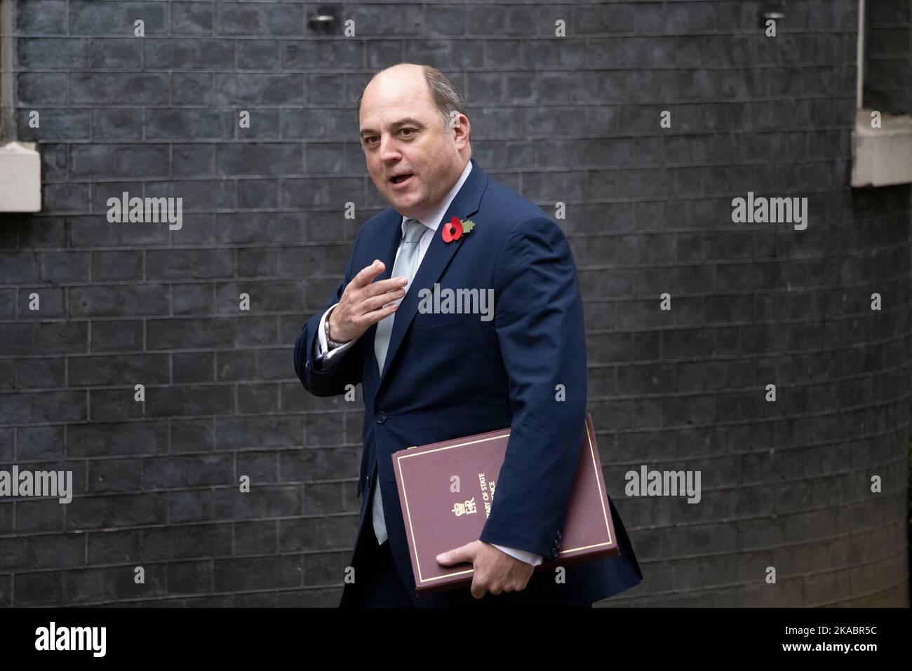 PHOTO:JEFF GILBERT 01st November 2022 Ben Wallace arrives in Downing ...