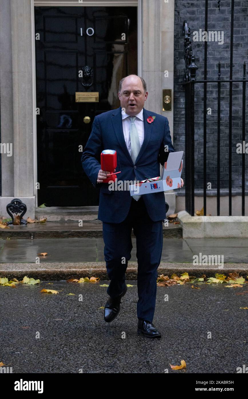 PHOTO:JEFF GILBERT 01st November 2022 Ben Wallace arrives in Downing ...