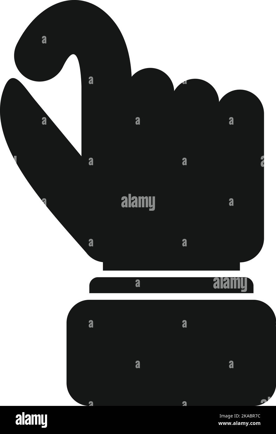 Double finger sign icon simple vector. Arm pose. Thumb touch Stock ...
