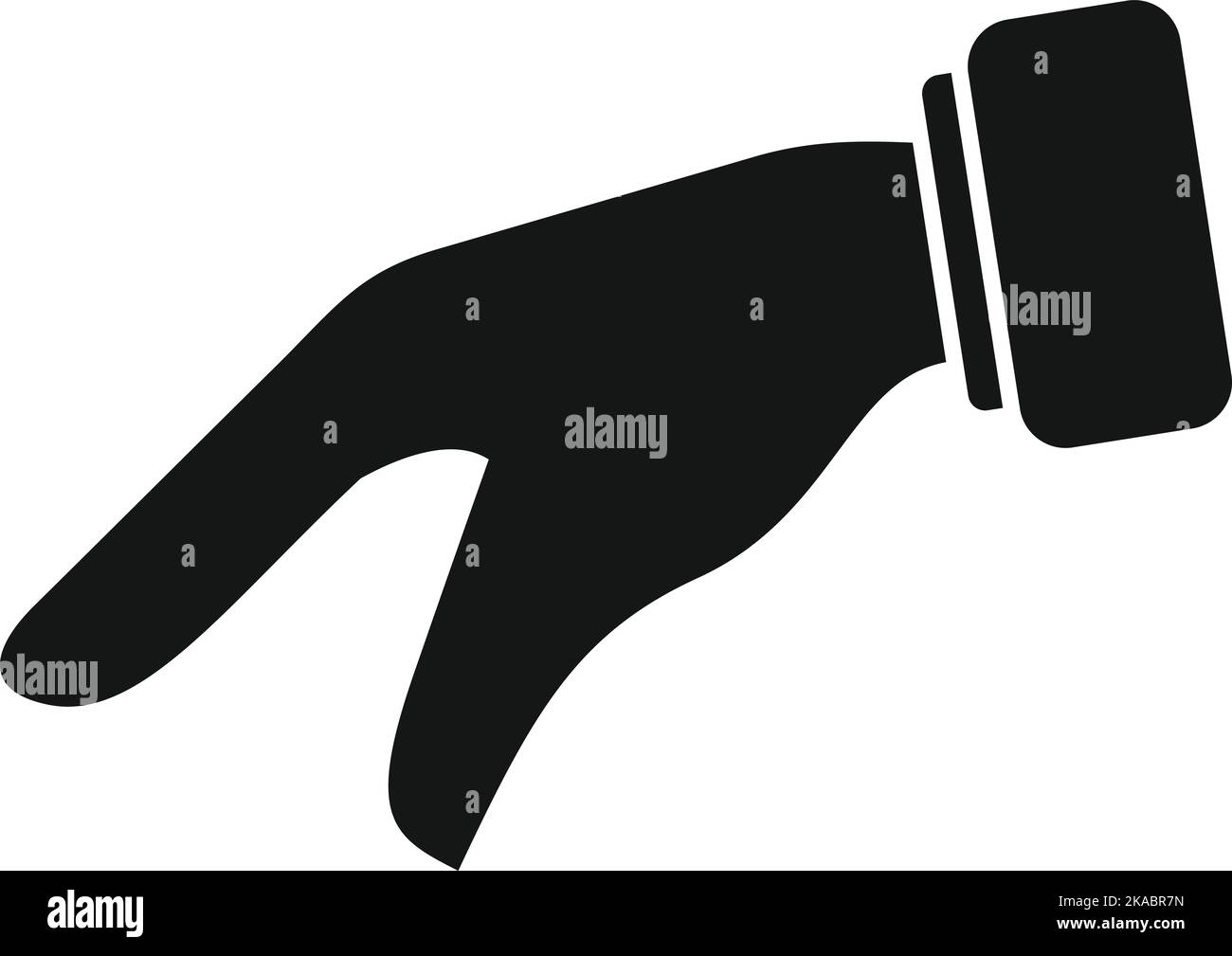 Open palm icon simple vector. Finger hold. Point up Stock Vector Image ...