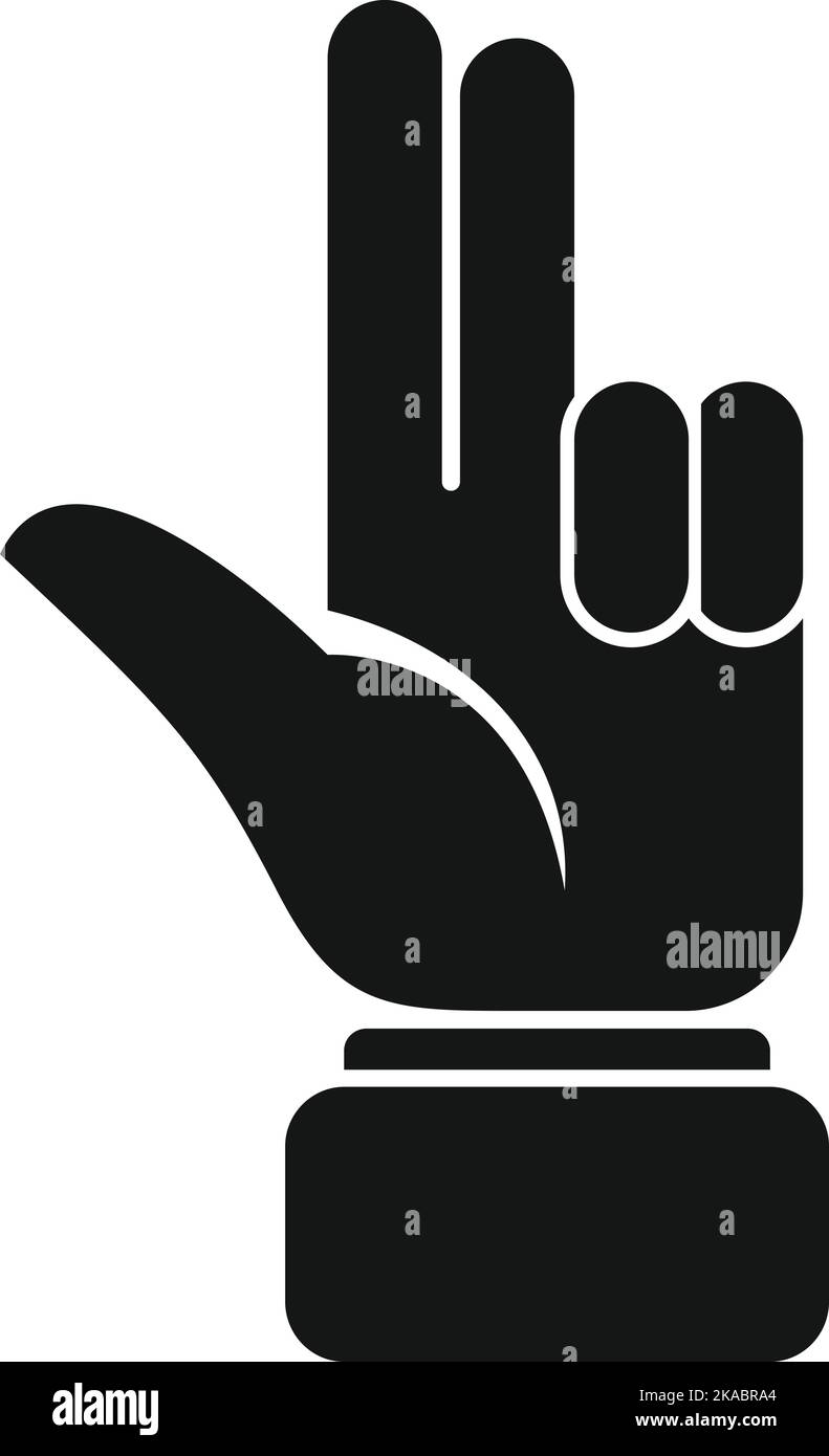 Measurement icon simple vector. Fist open. Finger hold Stock Vector ...