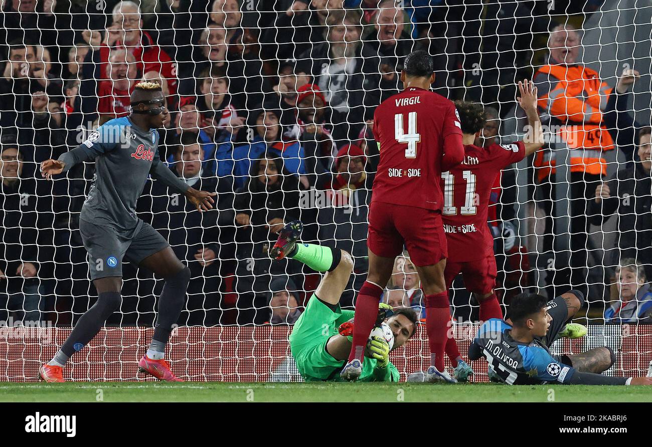 Liverpool, England, 1st November 2022. Mohamed Salah of Liverpool (2nd ...