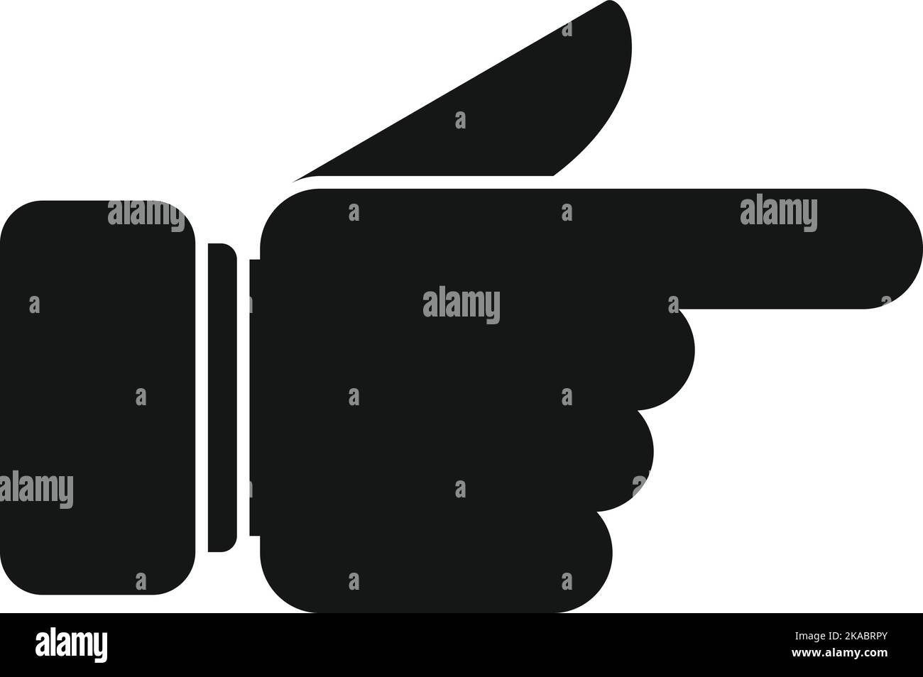 Show finger icon simple vector. Hold ok. Human touch Stock Vector Image ...