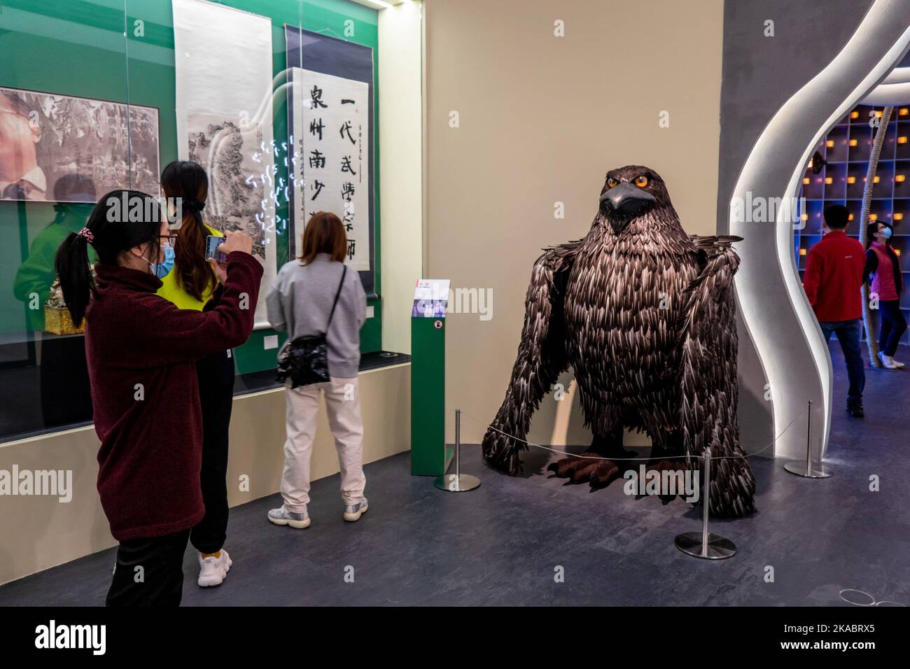 Shanghai, China, 1 November, 2022. People take photos in the "Louis Cha ...