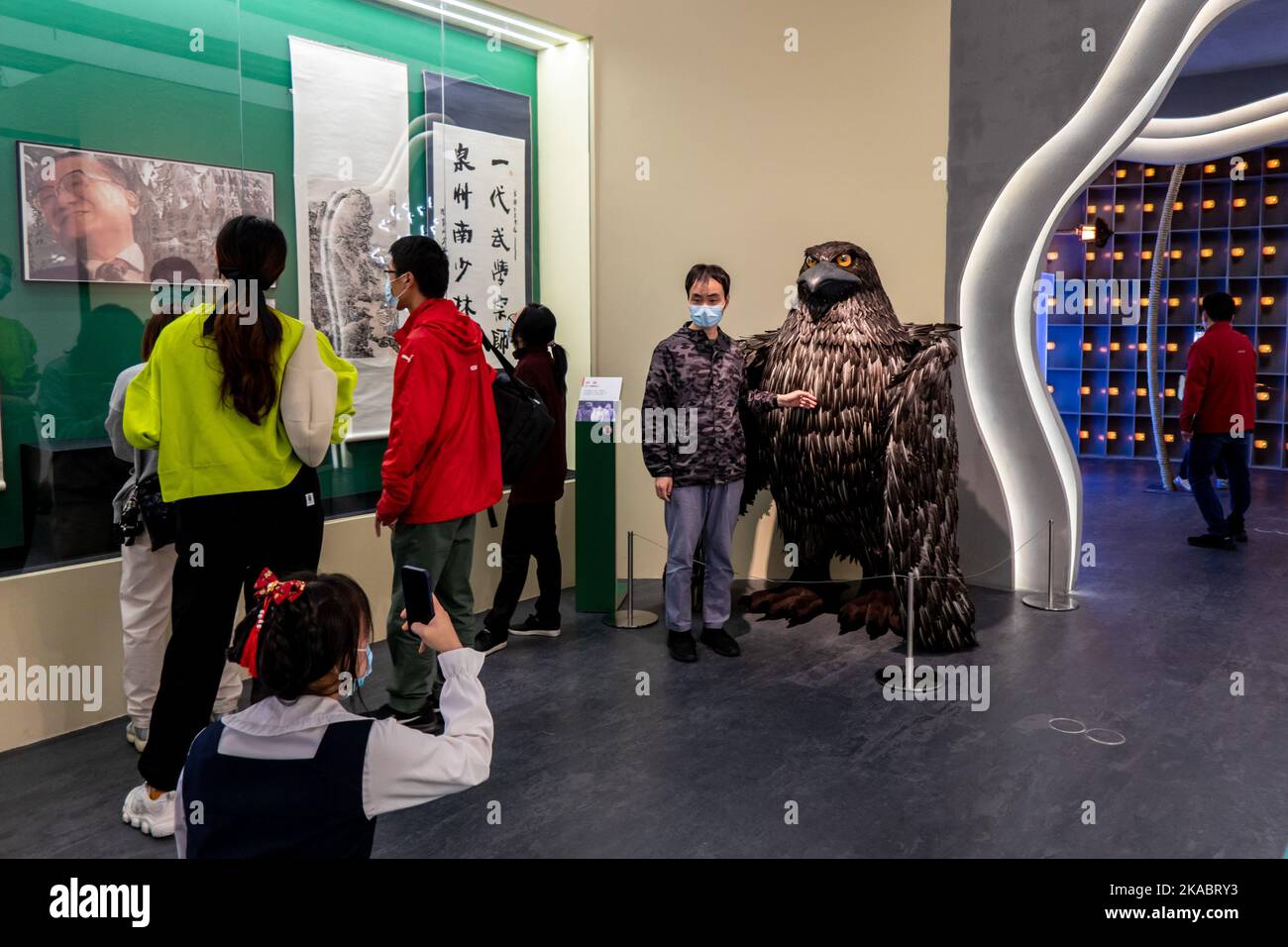 Shanghai, China, 1 November, 2022. People take photos in the "Louis Cha ...