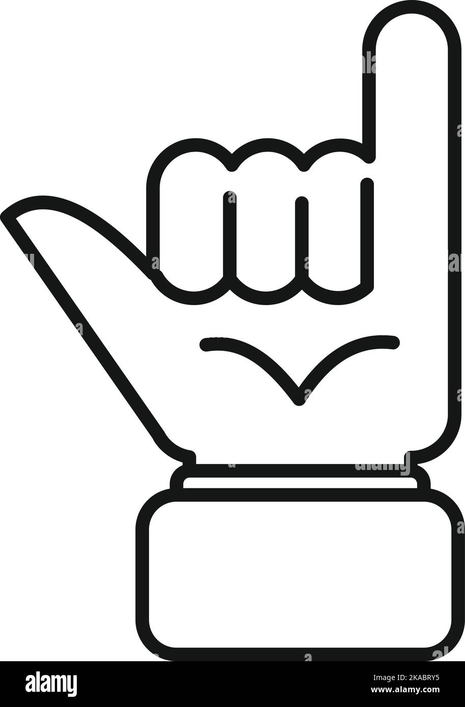 Hand gesture icon outline vector. Finger hold. Arm pose Stock Vector ...