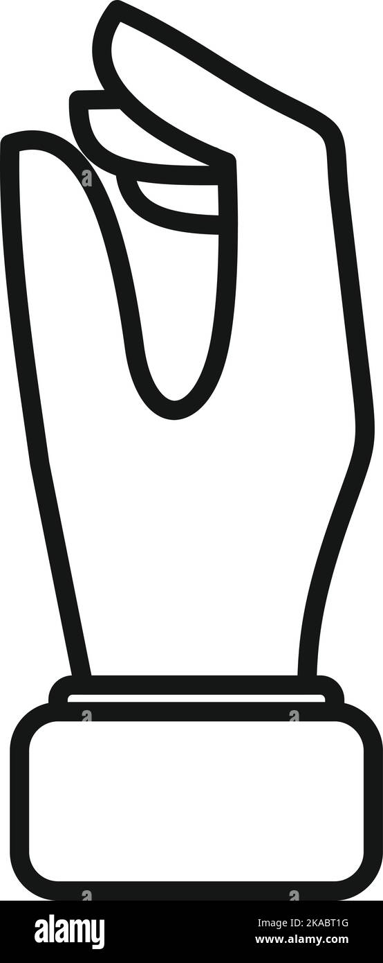 Take gesture icon outline vector. Finger hold. Palm arm Stock Vector ...