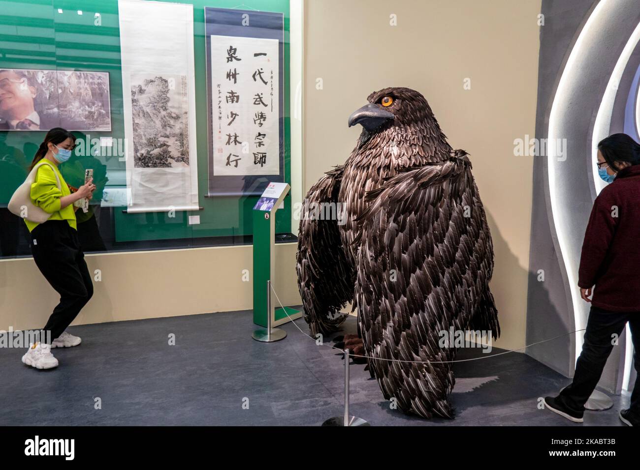 Shanghai, China, 1 November, 2022. People take photos in the "Louis Cha ...