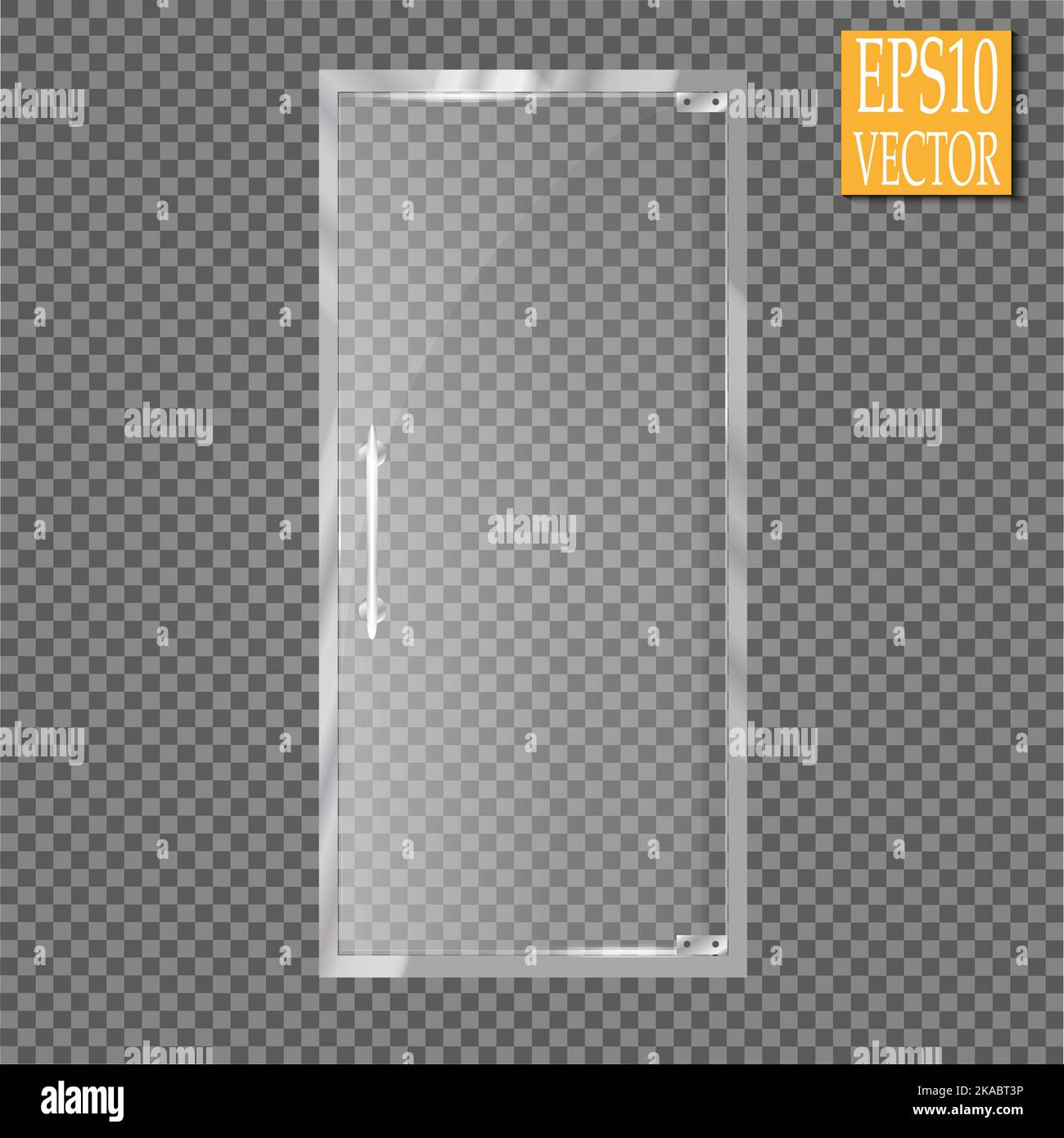 Glass doors isolated on transparent background. Vector illustration ...