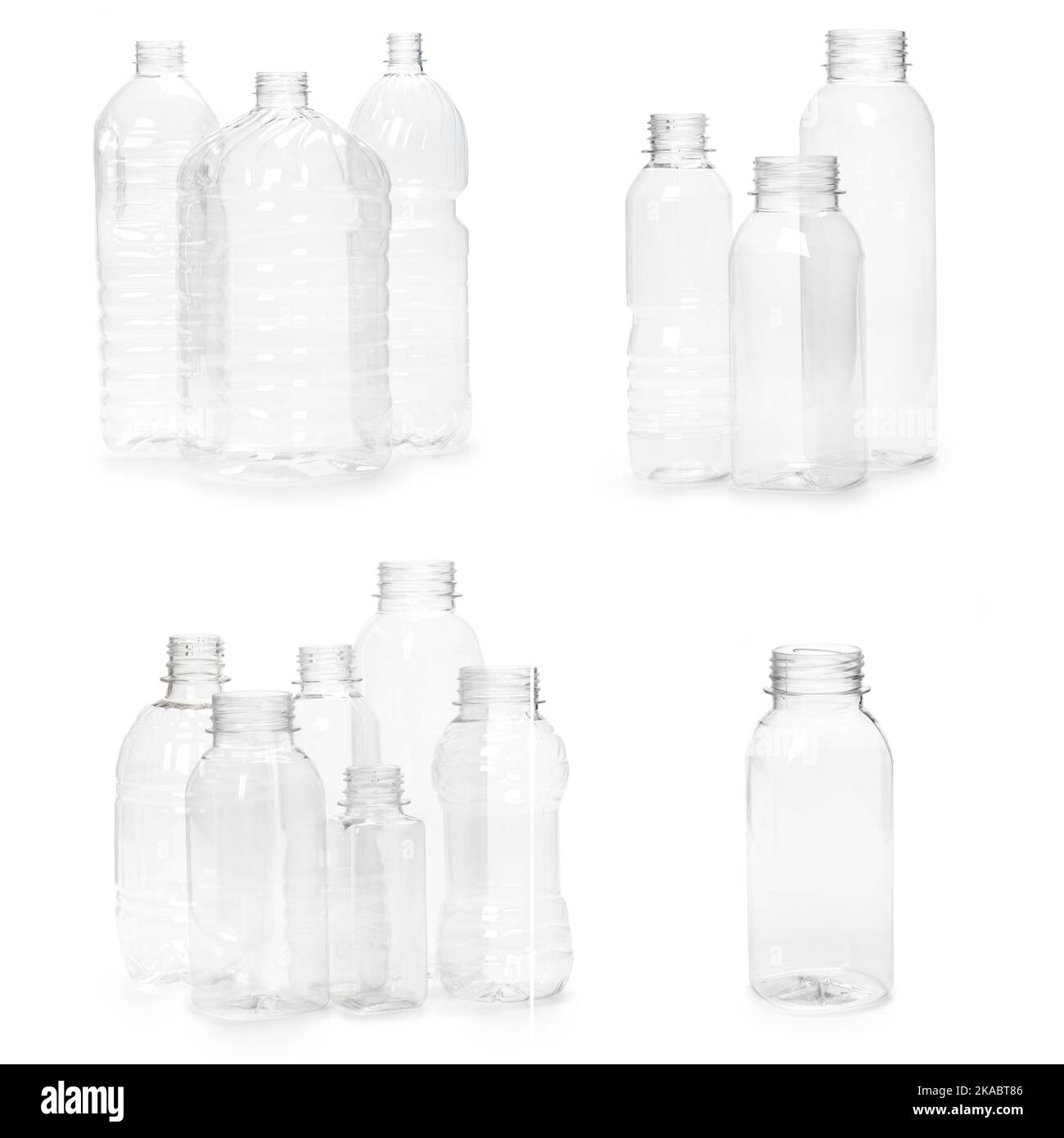 selection of quality photo collage of many different empty plastic ...