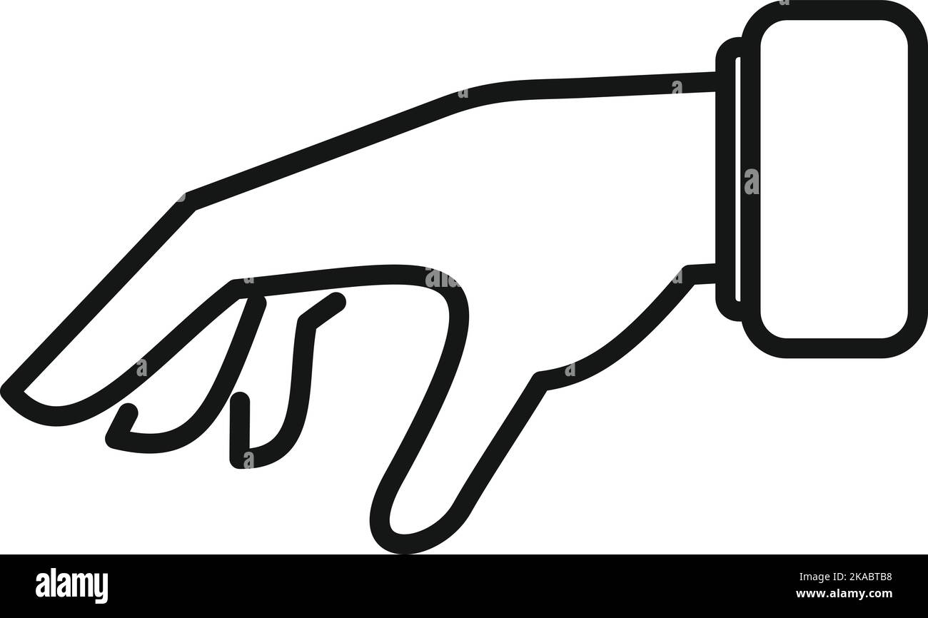 Ok gesture icon outline vector. Finger hold. Hand pose Stock Vector ...