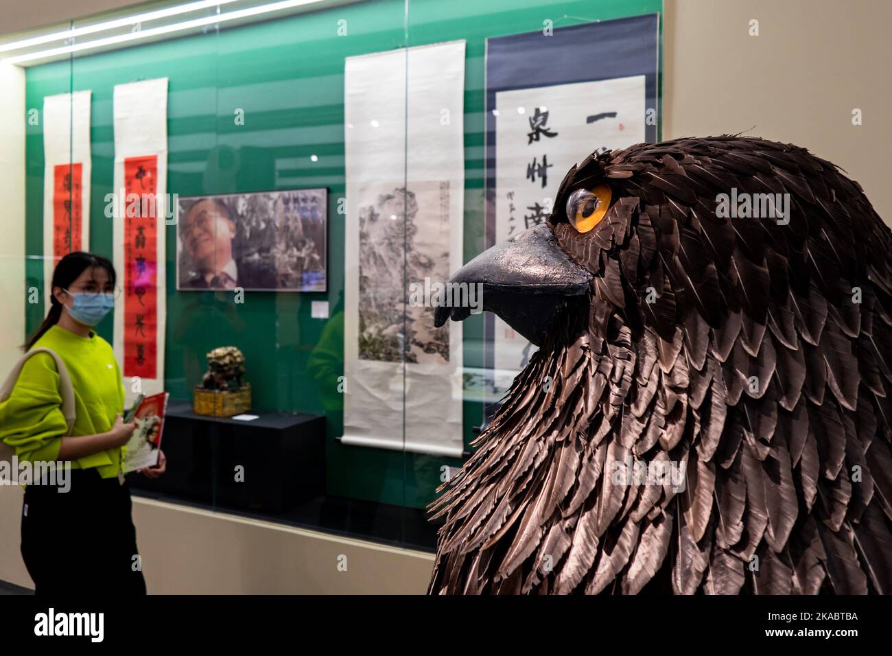Shanghai, China, 1 November, 2022. People take photos in the "Louis Cha ...